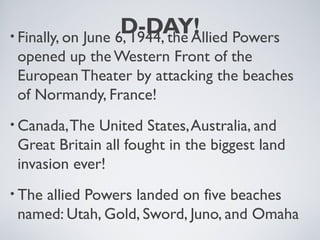 Power point lesson 15 - world war ii european theater - great ...