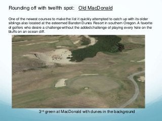 Google Earth golf destinations