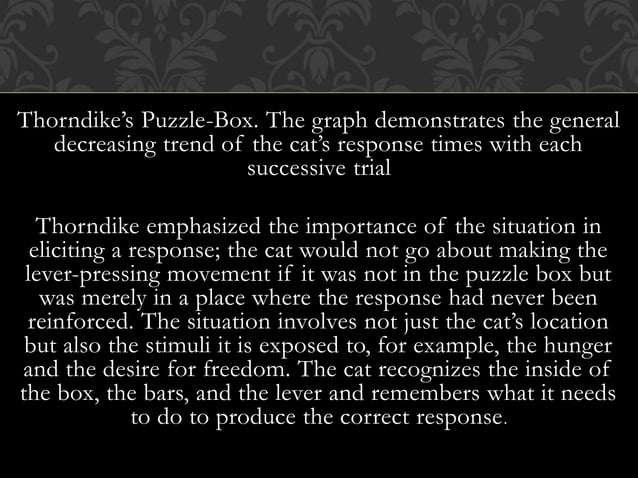 Thorndike's connectionism theory | PPTX