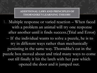 Thorndike's connectionism theory | PPTX