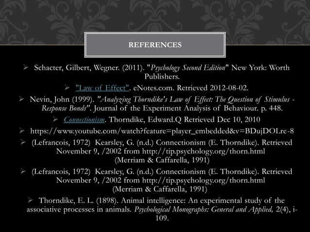 Thorndike's connectionism theory | PPTX