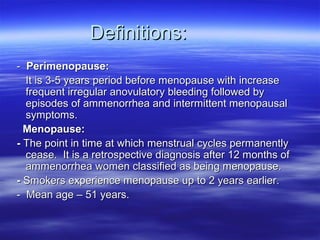 Menopause | PPT | Menopause | Endocrine and Metabolic Diseases