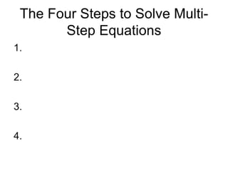 Power point.. multi step equation. | PDF