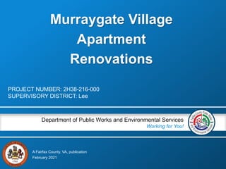 Murraygate Village Apartment Renovation | PPTX