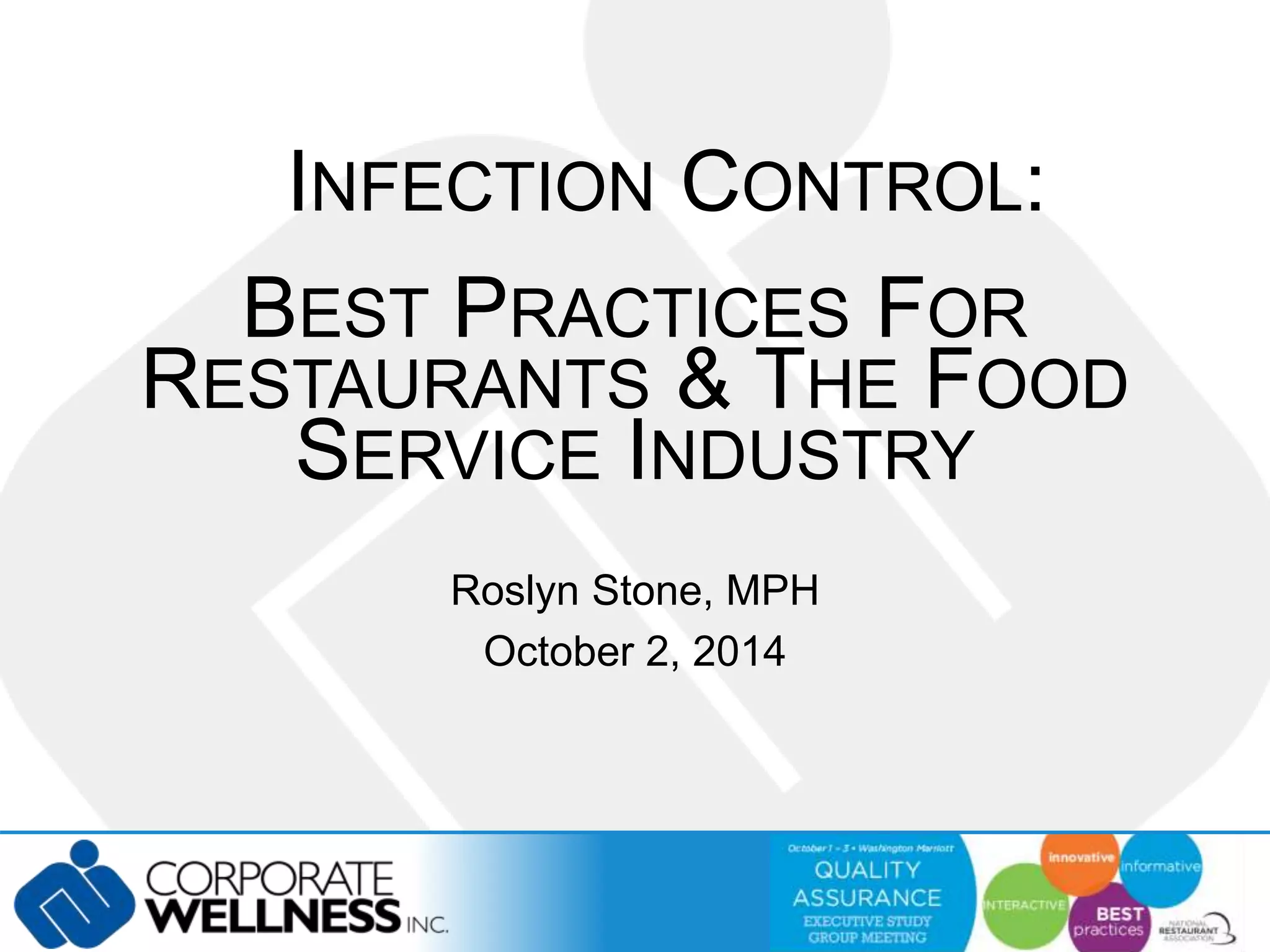 Infection Control: Best Practices for Restaurants & The Food Service ...