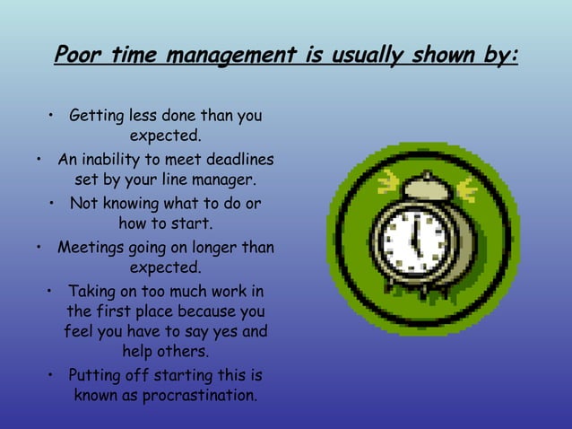 Powerpoint On Time Management. | PPT