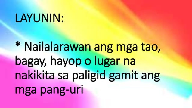 POWERPOINT-PANG-URI FILIPINO 2 GRADE 2 PANG URI | PPTX