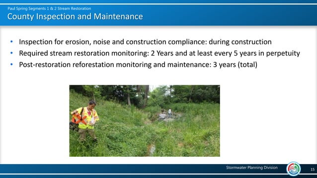 Paul Springs Segment 1 & 2 Stream Restoration | PPT