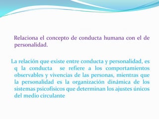 Power point personalidad y conducta | PPTX