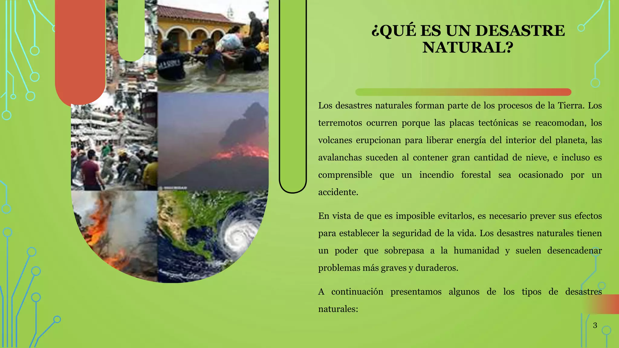 Presentación lineal - Desastres Naturales | PPTX
