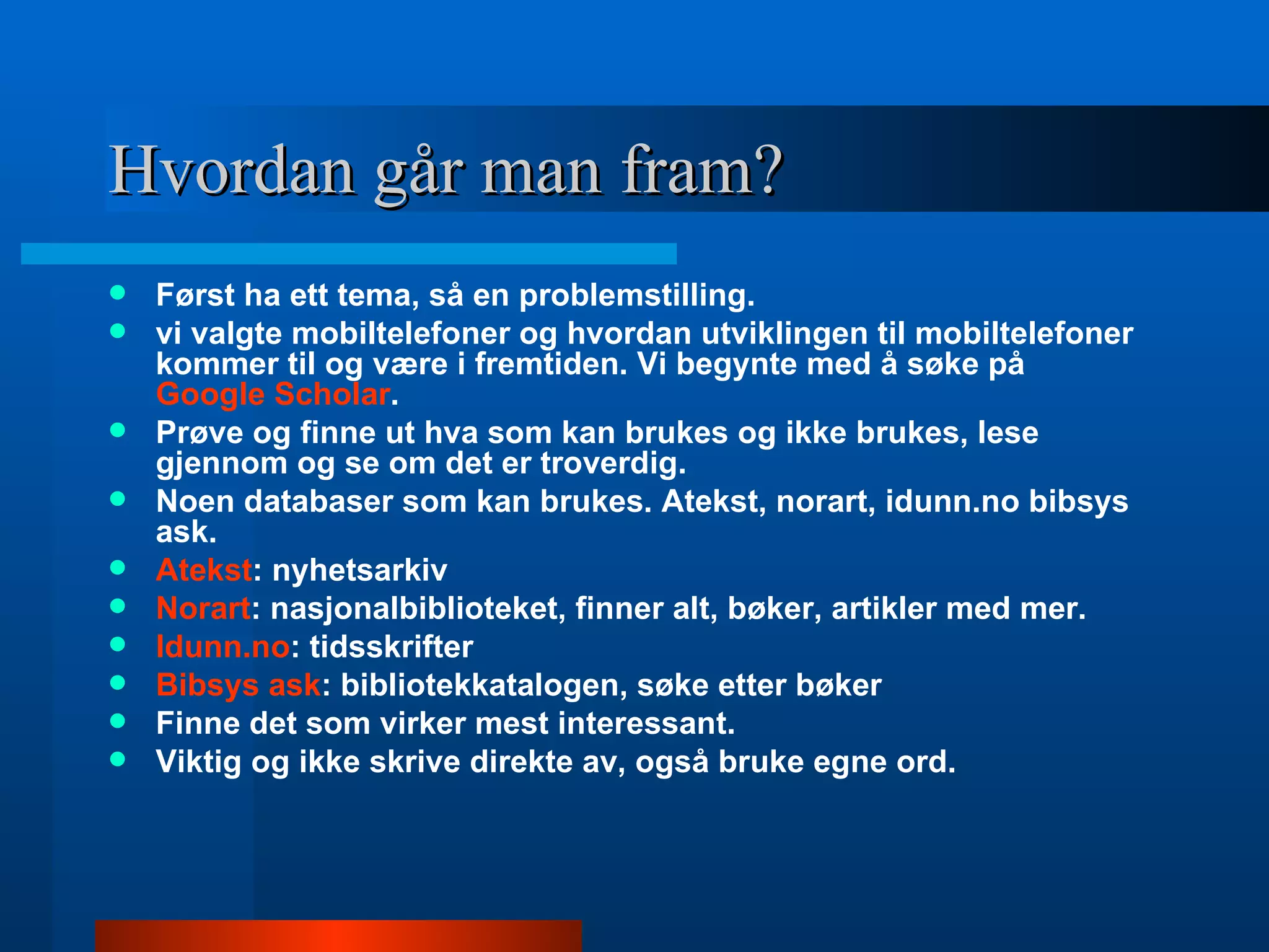 Powerpoint presentasjon | PPT