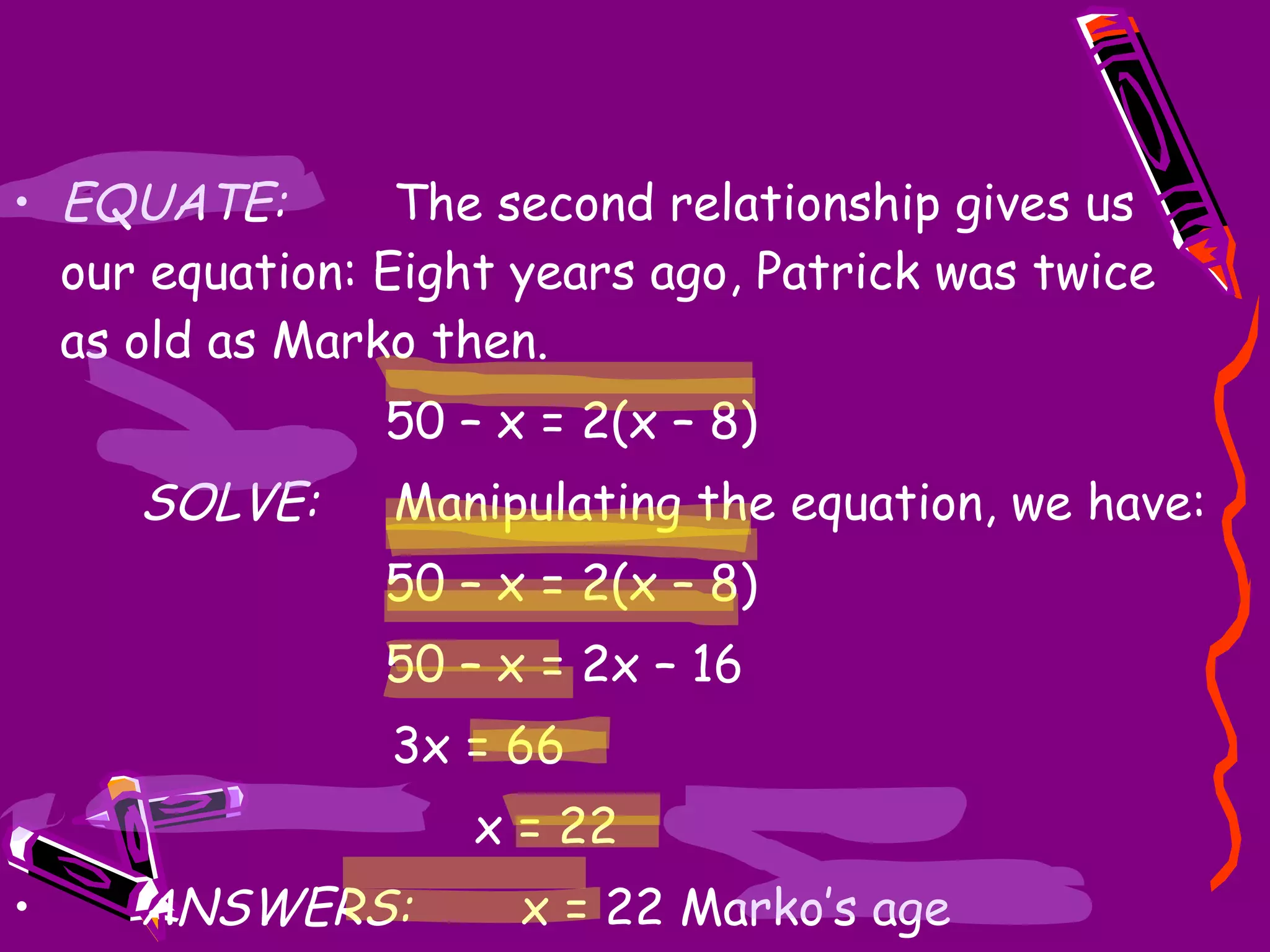 Algebra "Age Problem" | PPT