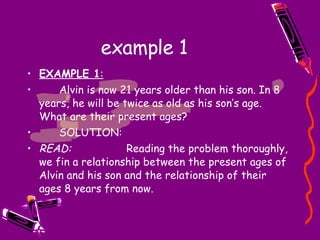 Algebra "Age Problem" | PPT