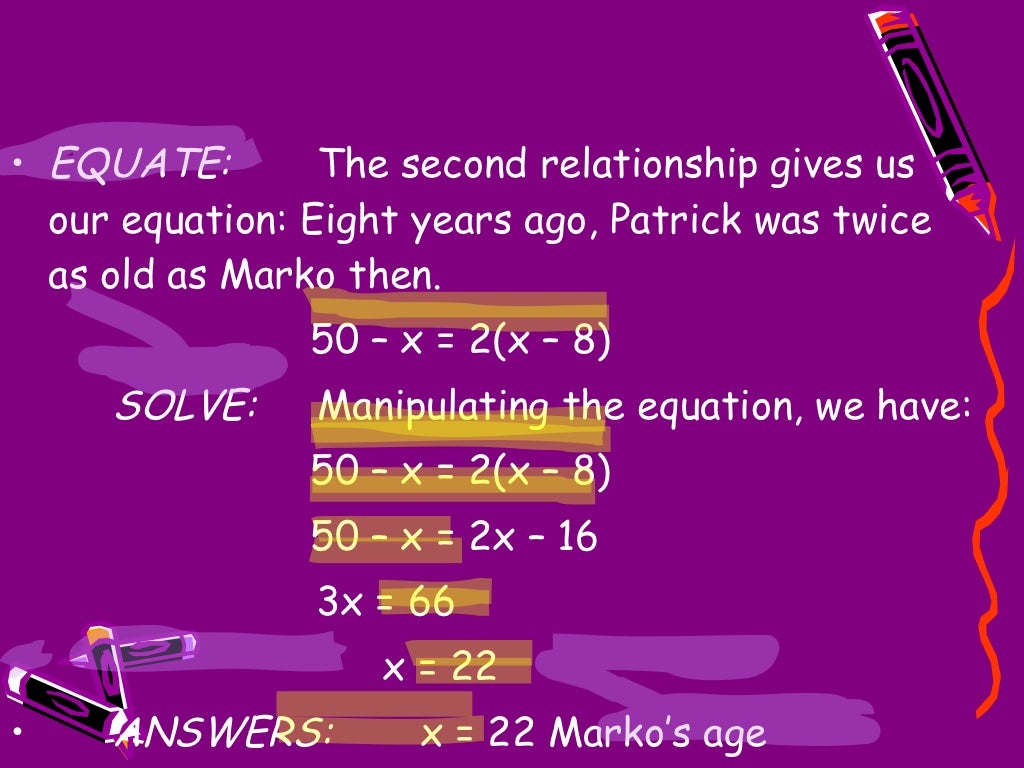 Algebra "Age Problem"