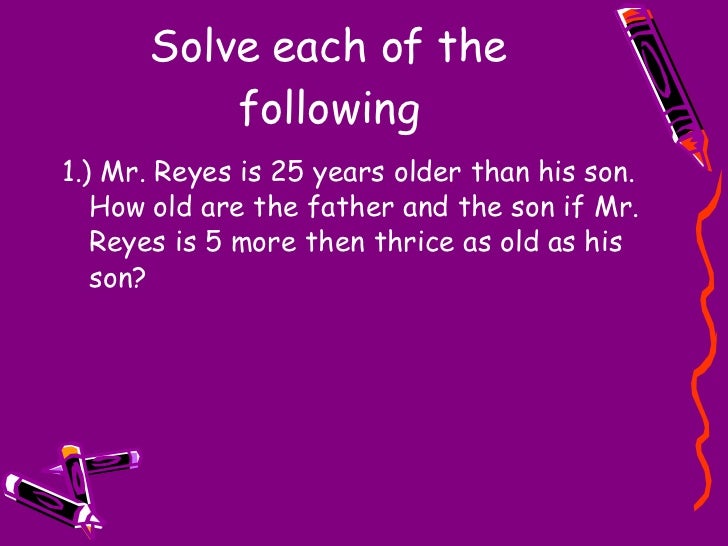 Algebra "Age Problem"