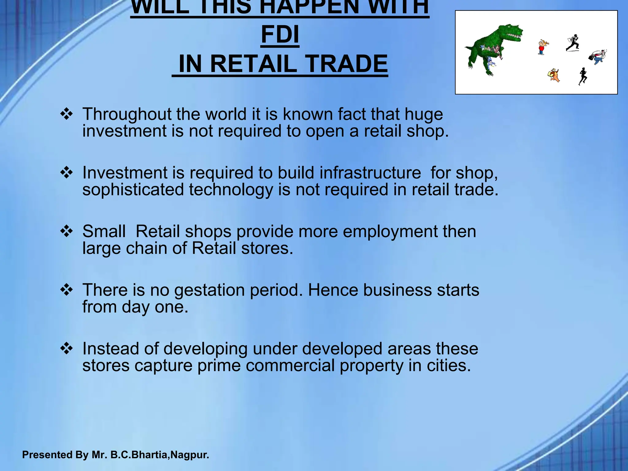 Powerpoint-Presentation-on-FDI-in-Retail.ppt | Retail Industry | Industries