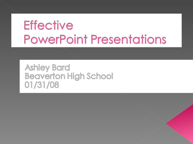 Effective PowerPoint Presentation | PPT