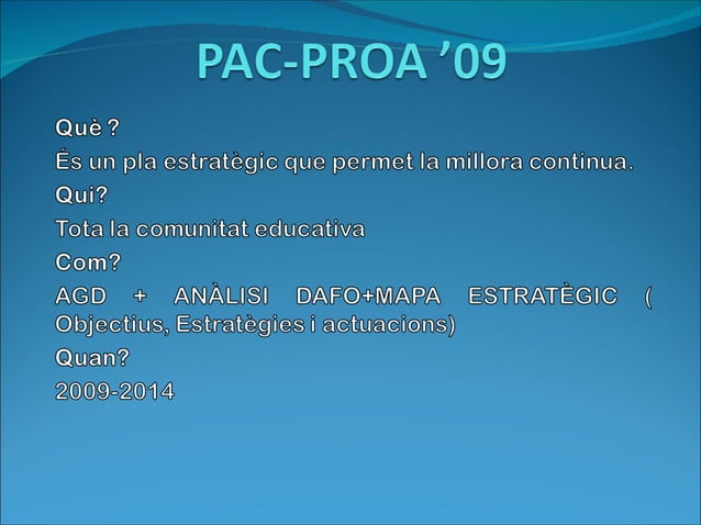 PAC-PROA. del nostre IES | PPT
