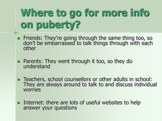 Powerpoint - Puberty Part 1, Puberty, body changes & differences.ppt