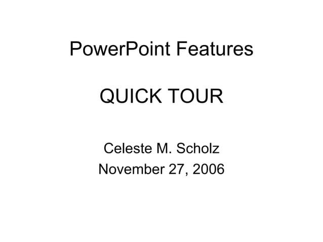 PowerPoint - Quick Reminders | PPT