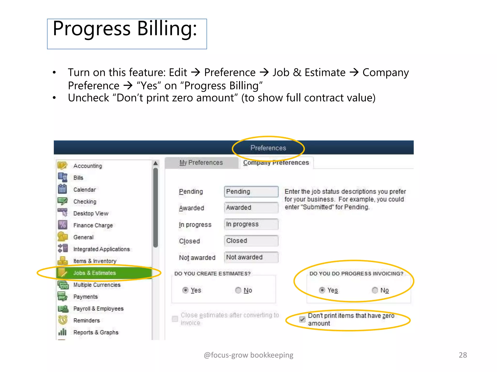 Quickbooks Set-up & Workflow for architects | PPT