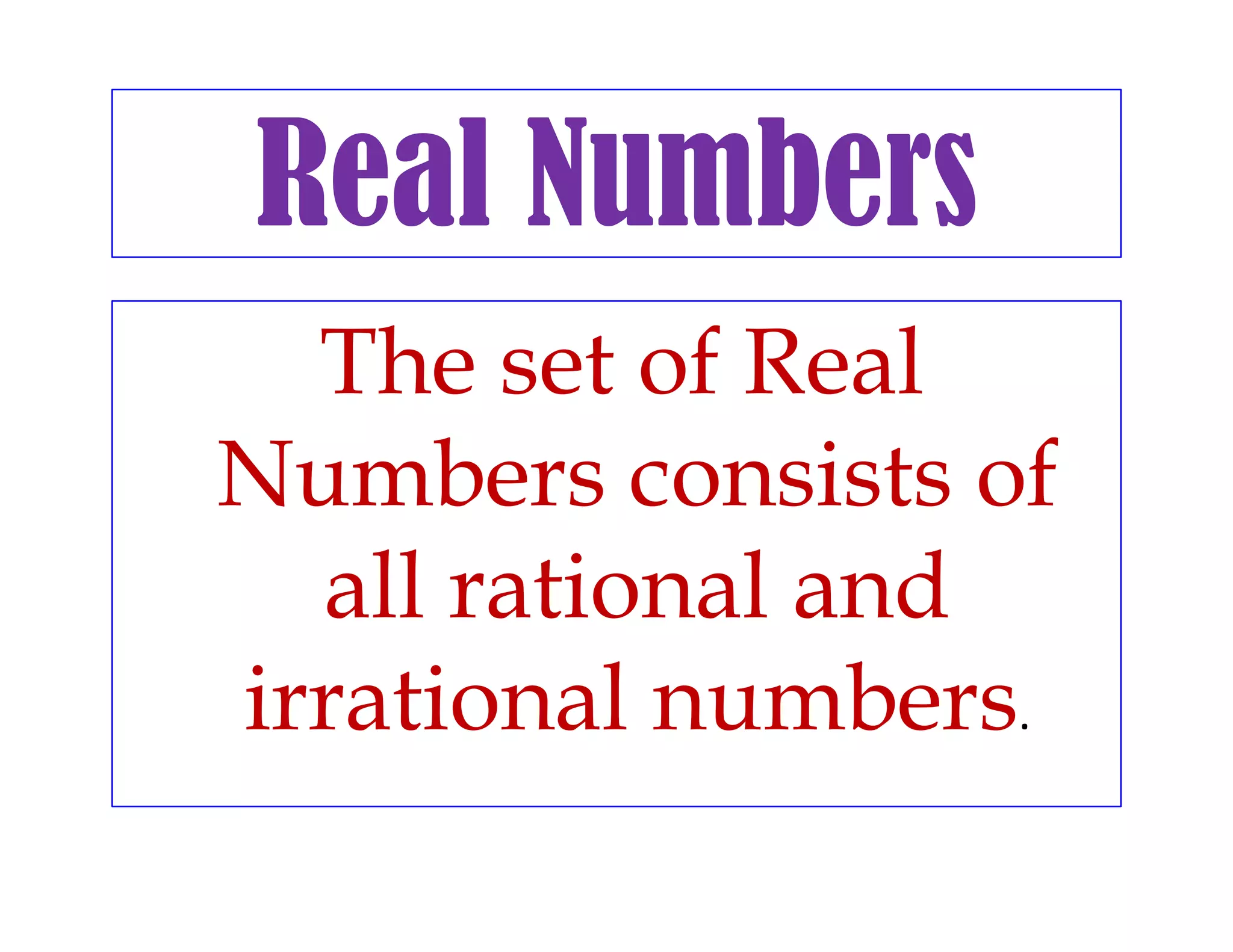 Powerpoint real numbers | PPT