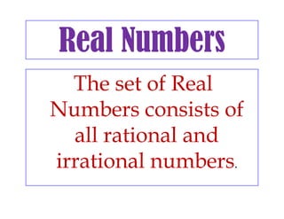 Powerpoint real numbers | PDF
