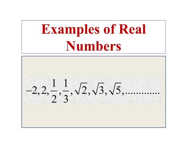 Powerpoint real numbers | PDF