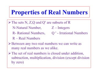 Powerpoint real numbers | PDF
