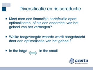 Risicomanagement door vermogensdiversificatie | PPT | Stocks and Bonds | Personal Investing