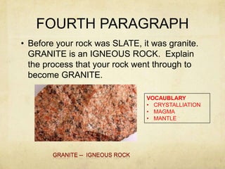 Power point rock cycle, foldables, math | PPT