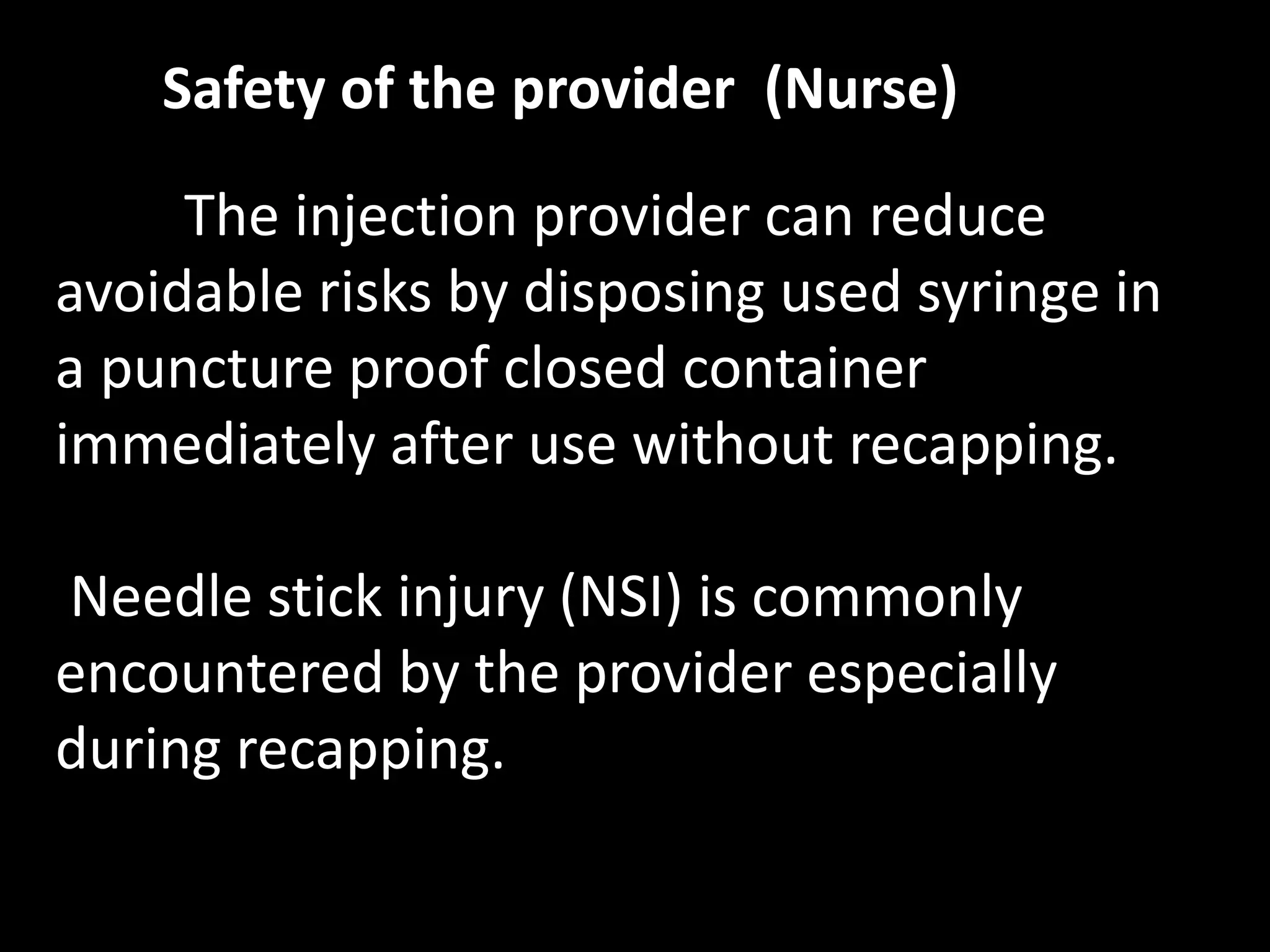Safe injection practice for nurses | PPSX