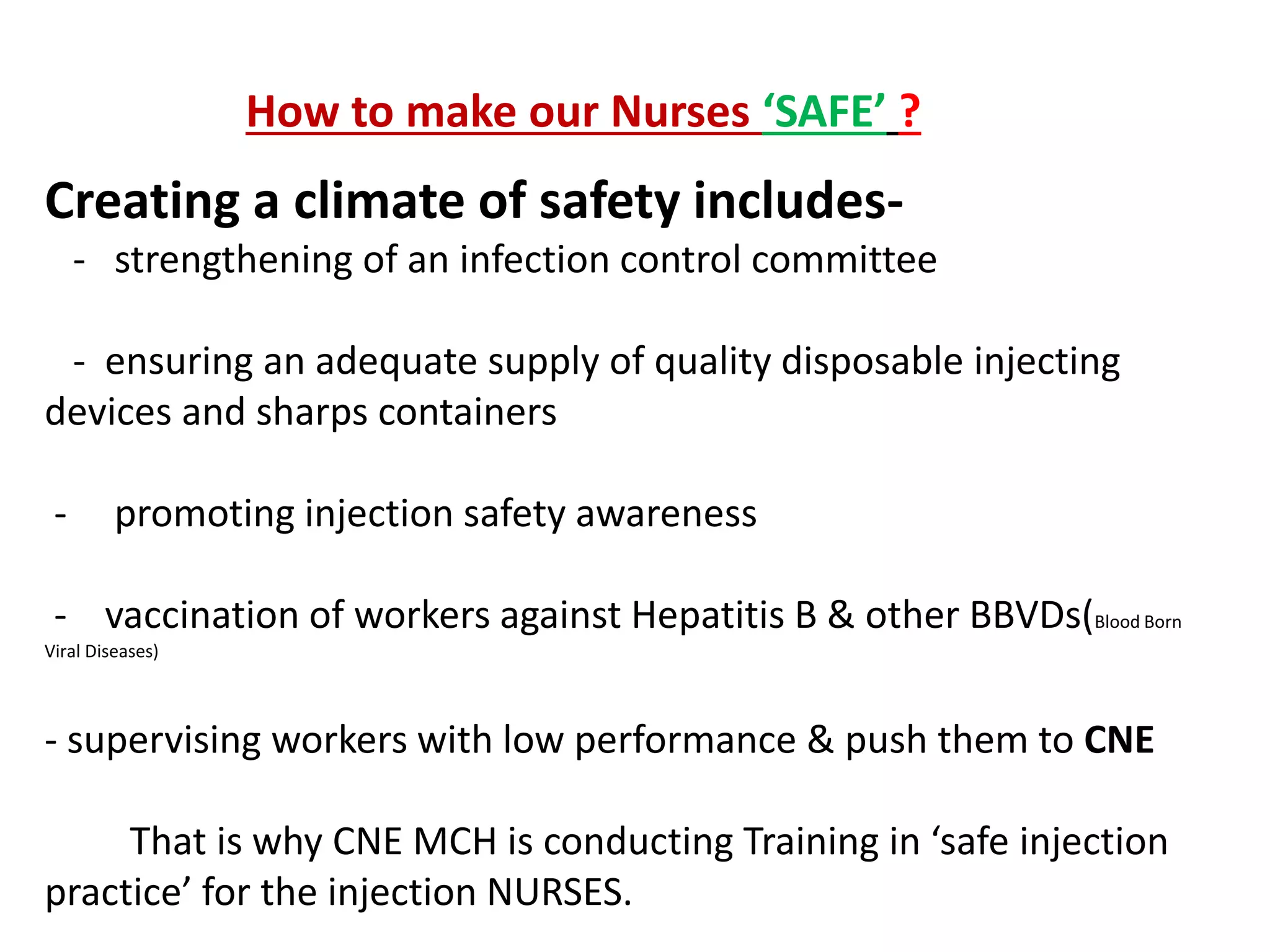 Safe injection practice for nurses | PPSX