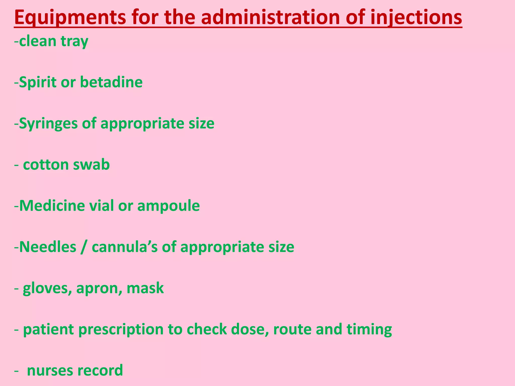 Safe injection practice for nurses | PPSX