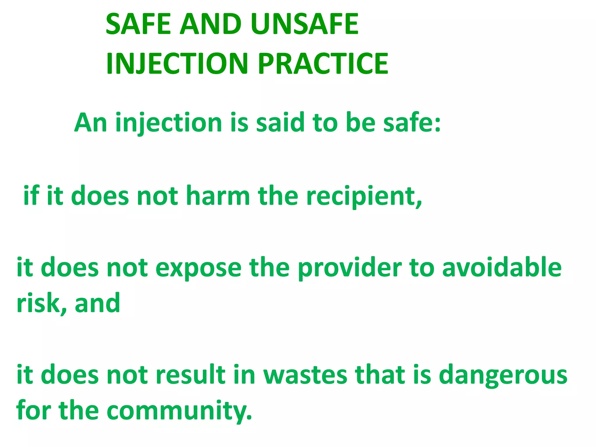 Safe injection practice for nurses | PPSX