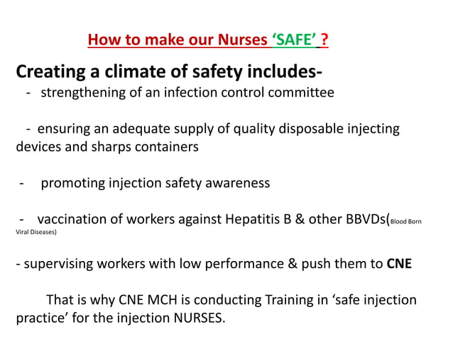 Safe injection practice for nurses | PPSX