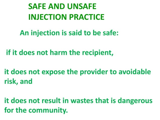 Safe injection practice for nurses | PPSX