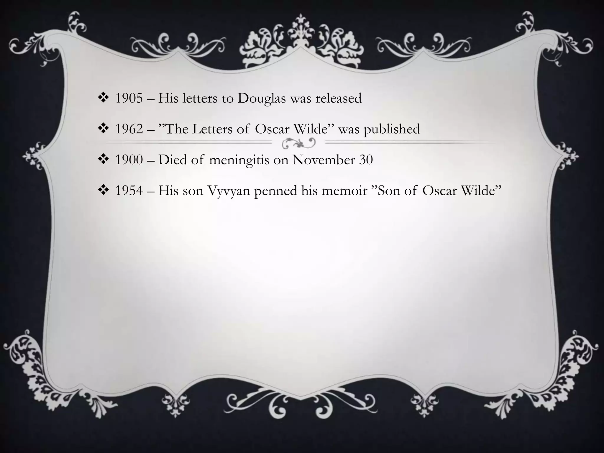 Powerpoint show oscar wilde | PPTX | Graduation | Personal Celebrations ...
