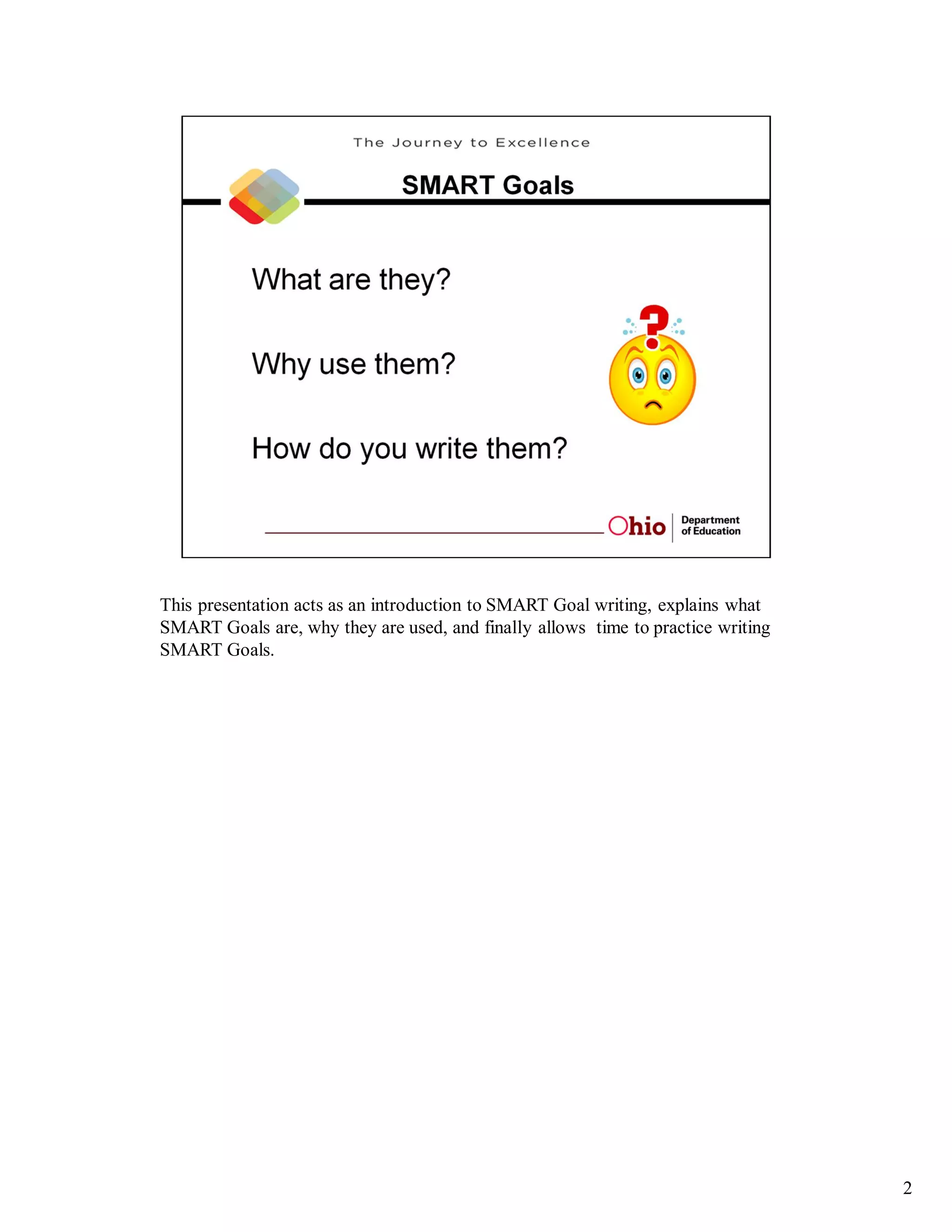 Power point smart goals from ode | PDF