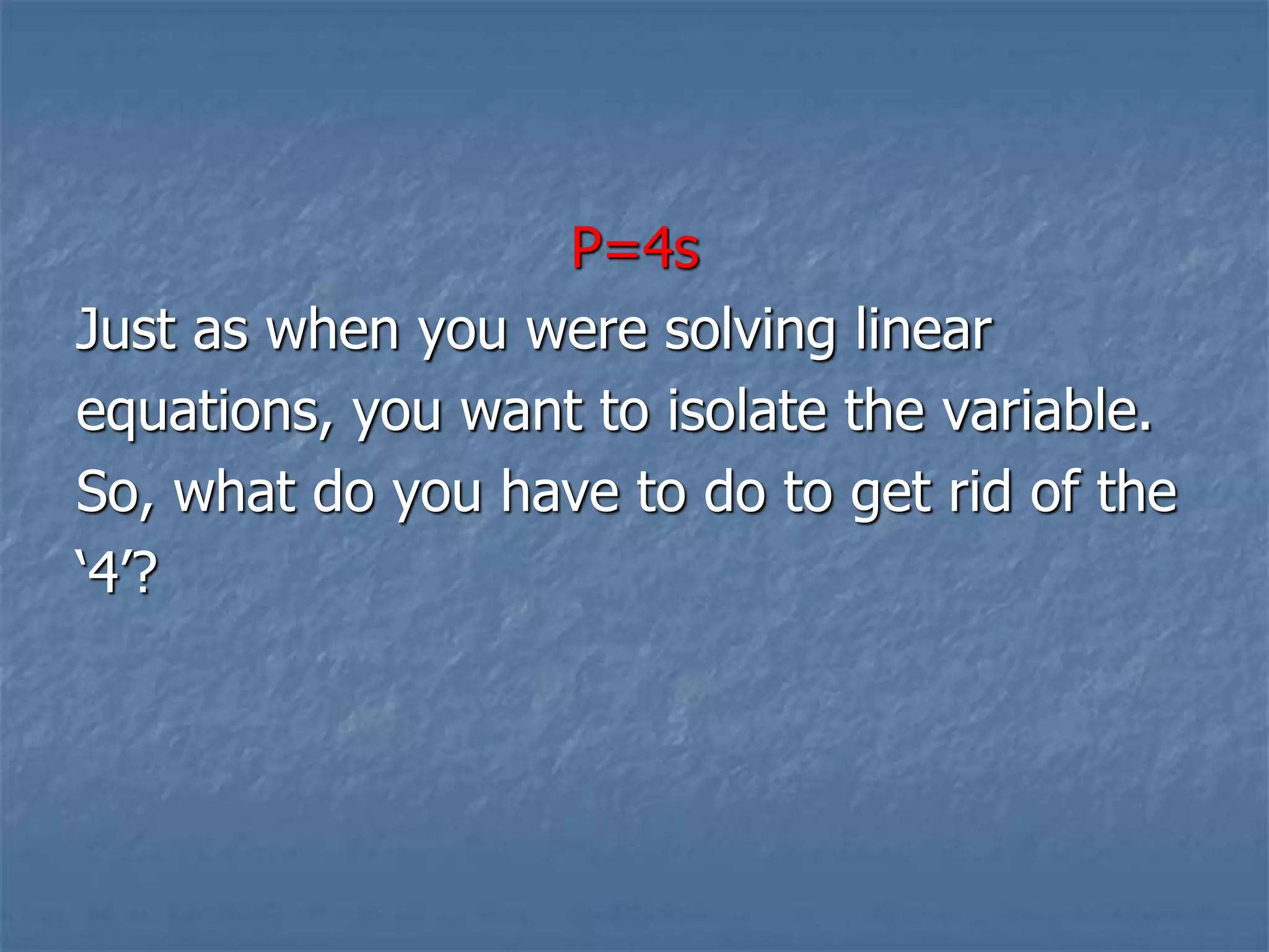 Power point solving literal equations | PPT