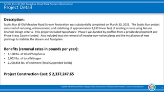 Scotts Run at Old Meadow Road Park Phase I and Phase II Stream ...
