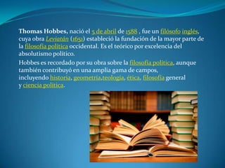 Presentación Thomas Hobbes | PPTX
