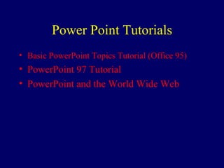 PowerPoint tutorials | PPT