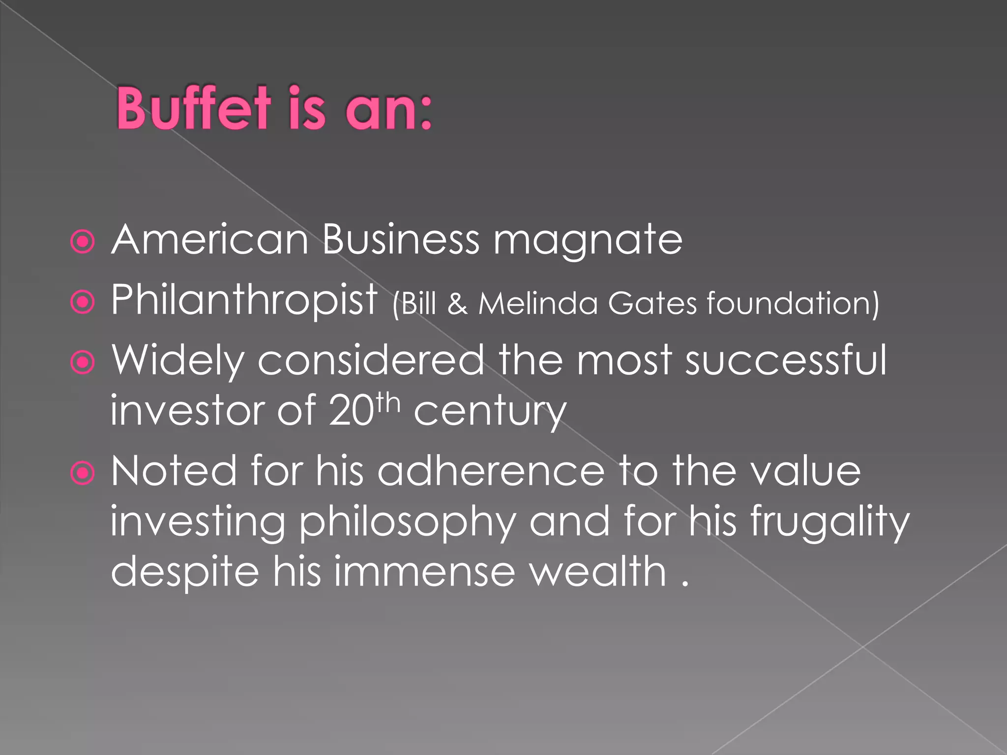 Powerpoint Warren Buffet | PPTX