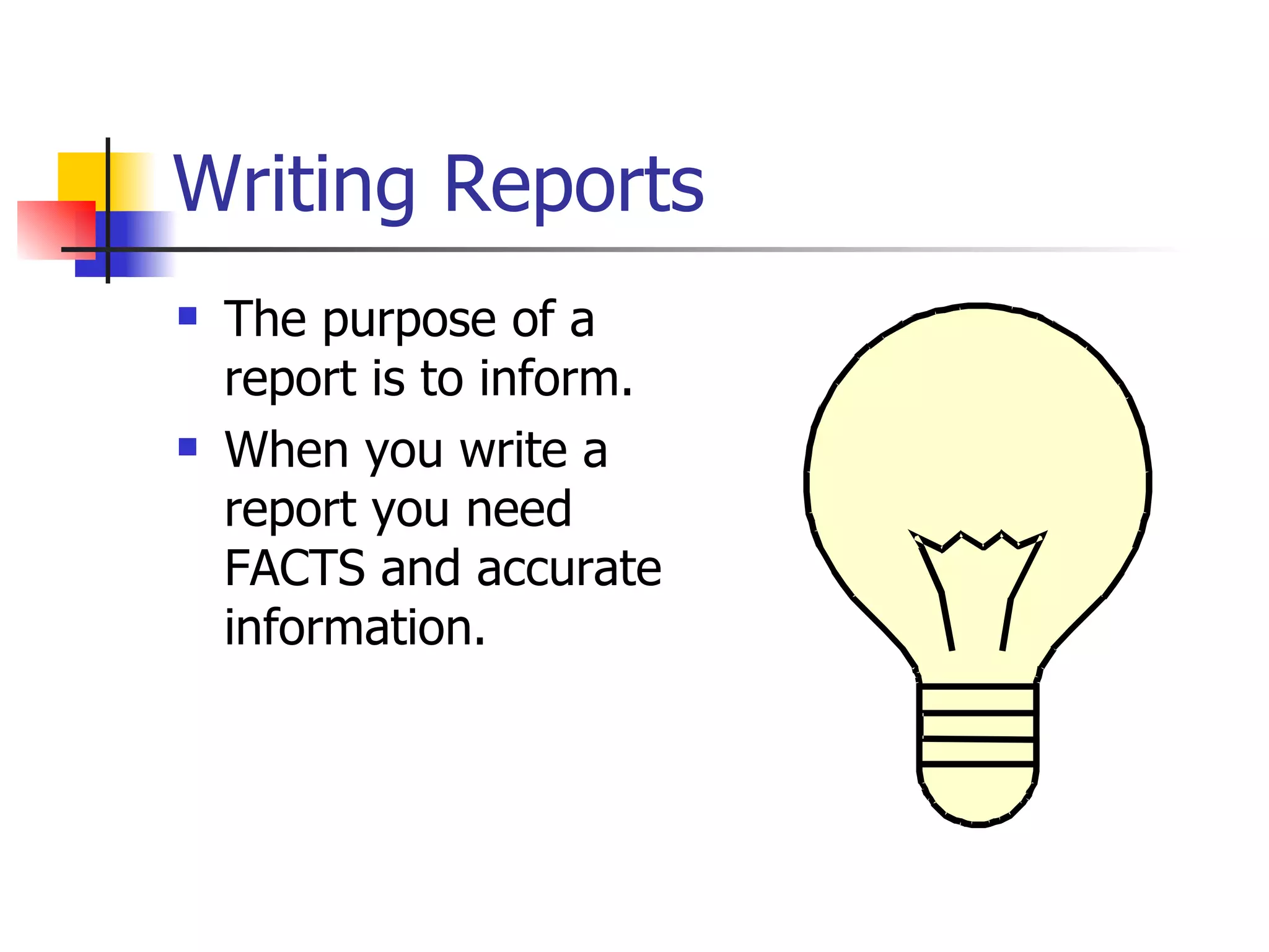Powerpoint Writing Reports | PPT