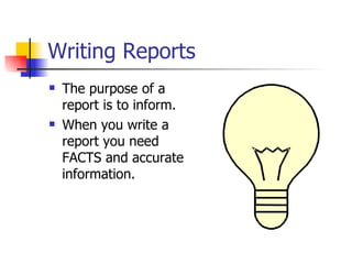 Powerpoint Writing Reports | PPT