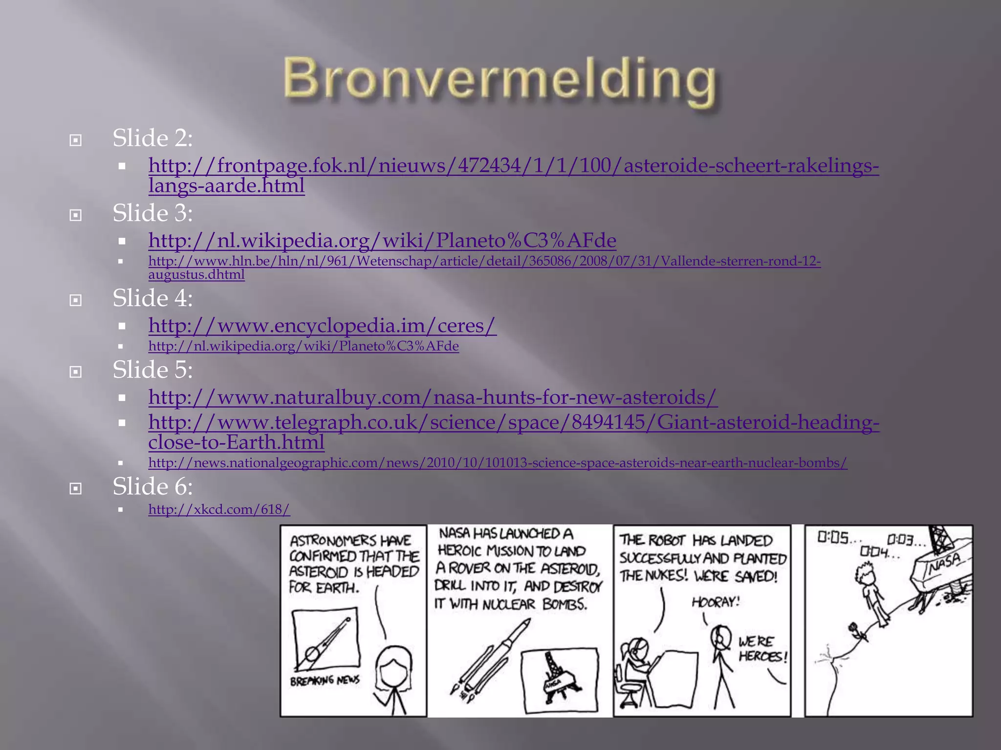 Powerpoint astroïden | PPT