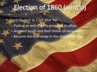 Major Events Leading to the Civil War | PPTX