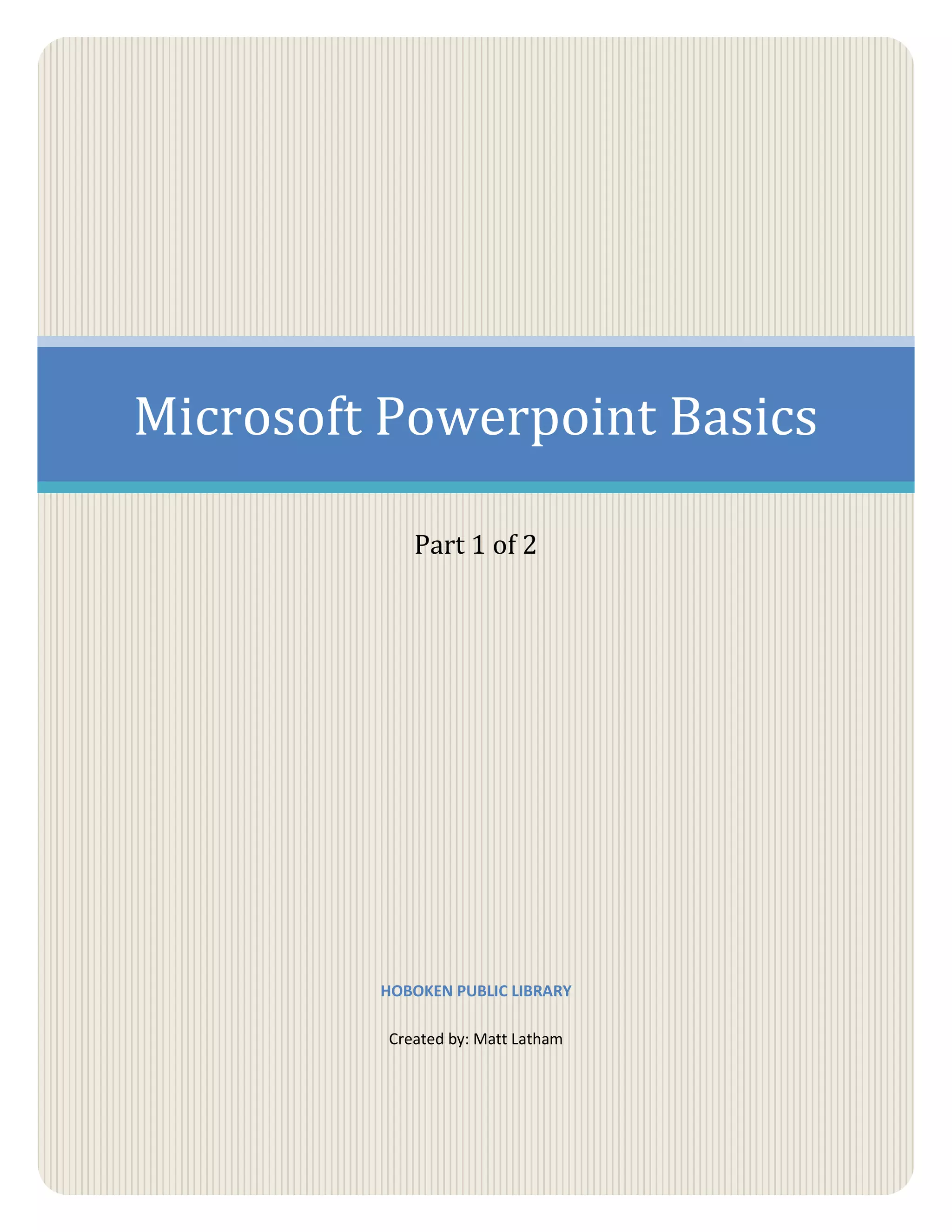 Microsoft Powerpoint part 1 | DOCX