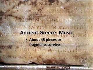 Power point 1: Ancient Music | PPTX
